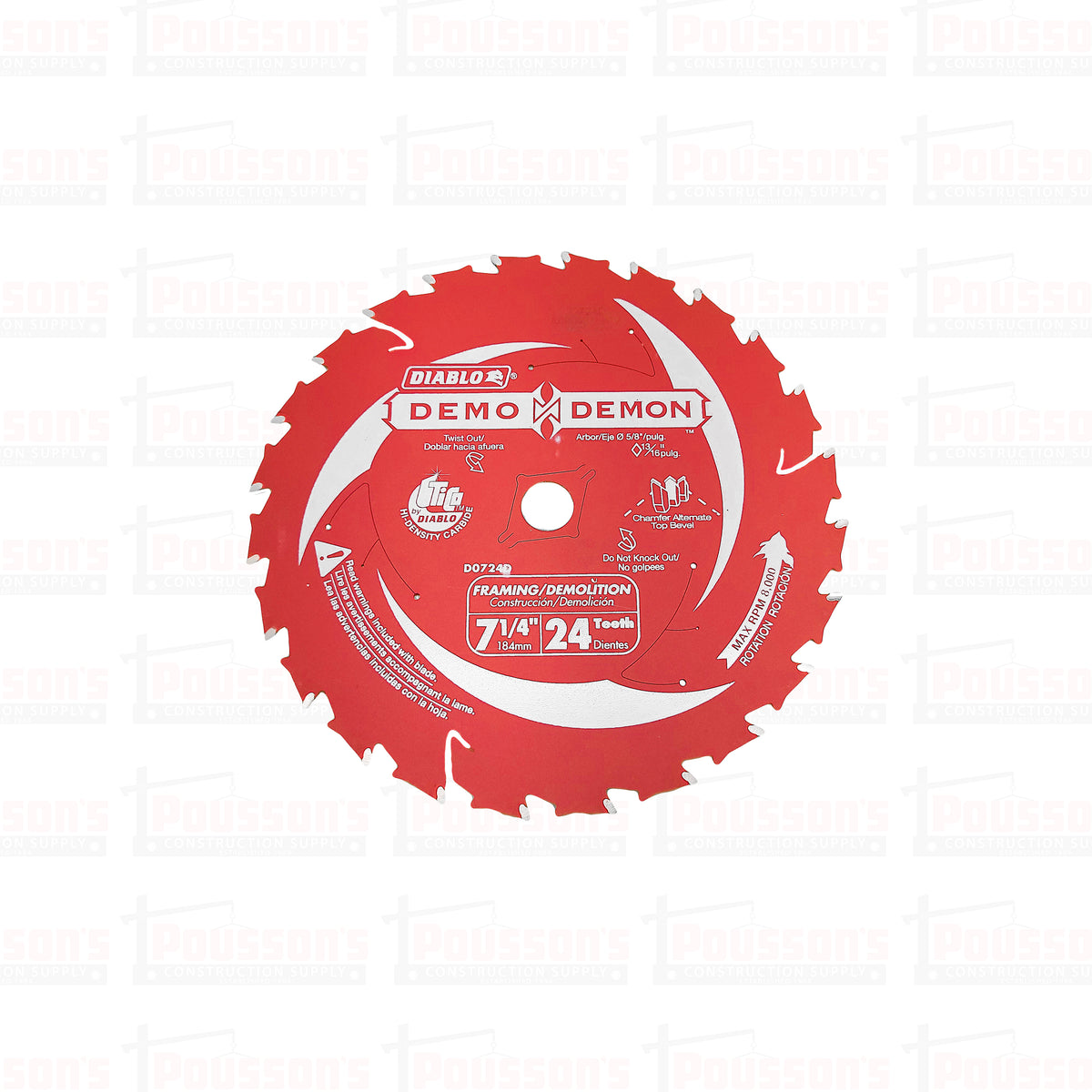 Demo Demon 7 1 4 In 24 Tooth Framing Demolition Circular Saw Blade